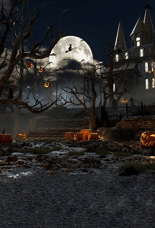 Halloween Night Mystery Ghost Backdrop for Photo SBH0630 – Starbackdrop