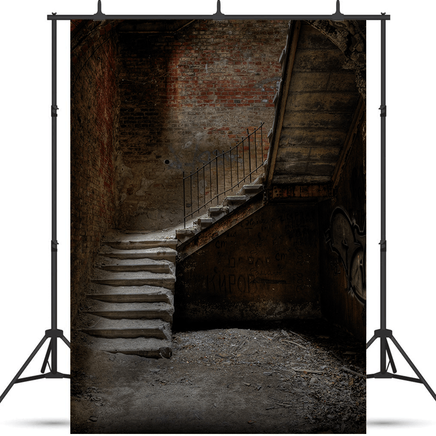 Historic Stairway Backdrop for Grunge Photography SBH0305 – Starbackdrop