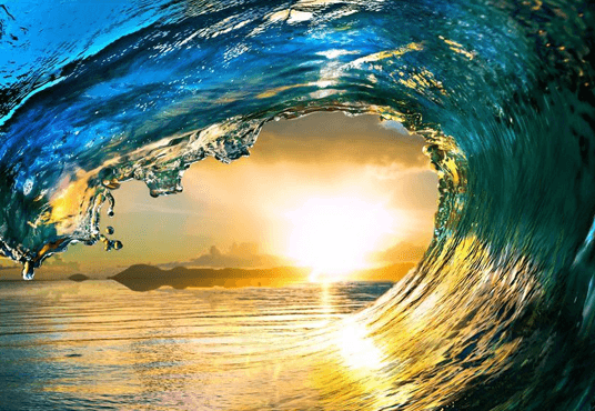 Buy Sunset Rolling Seawater Backdrop For Summer Holiday Photography ...