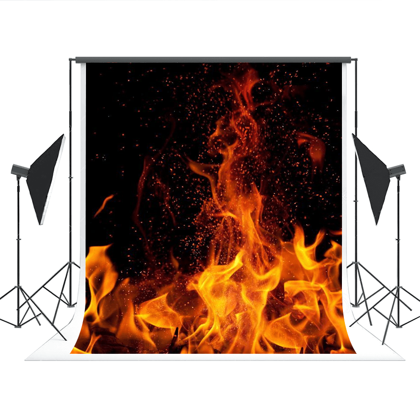 Buy Halloween Magic Fire Black Photo Backdrops Online – Starbackdrop