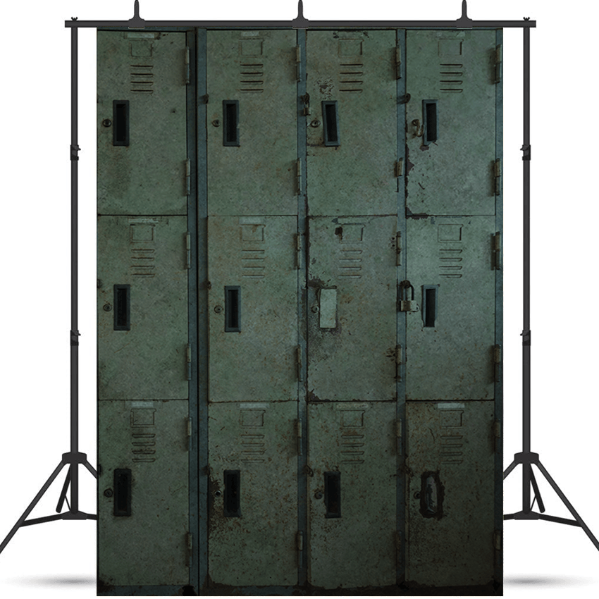 Old Rusty Gym Lockers Backdrop for Sports Photography SBH0236 ...