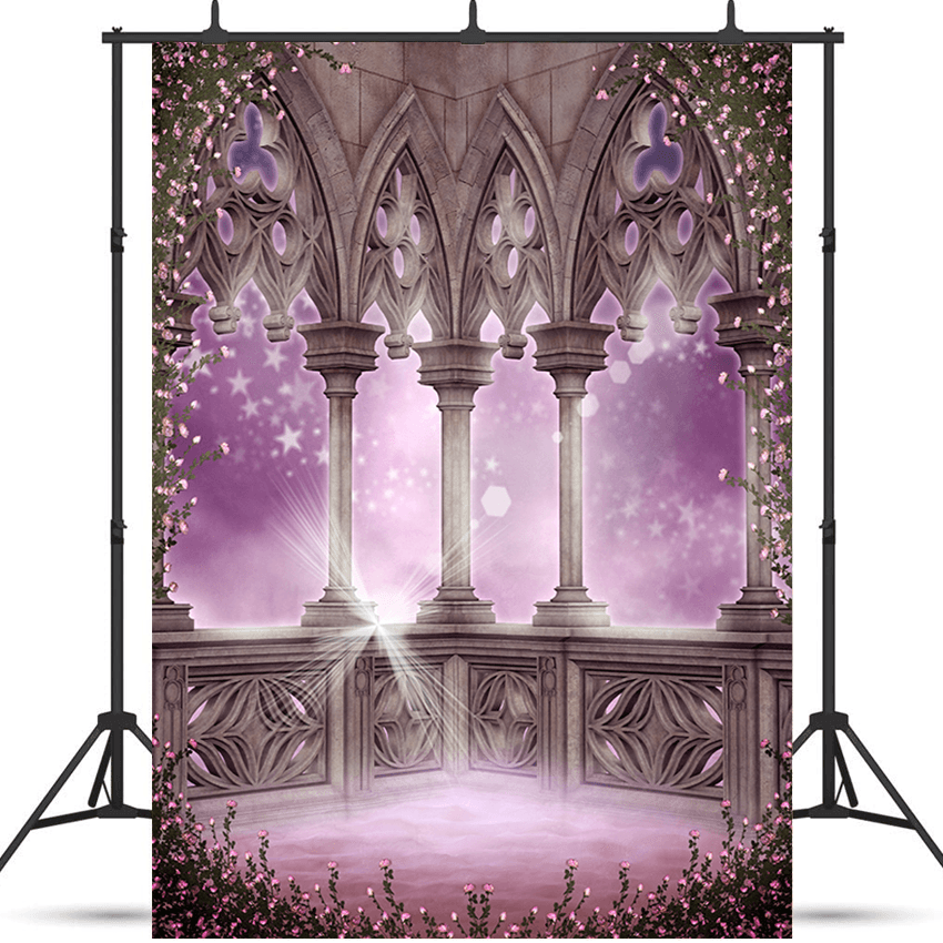 Romantic Scenery With Gothic Arches Photography Backdrop SBH0259 ...