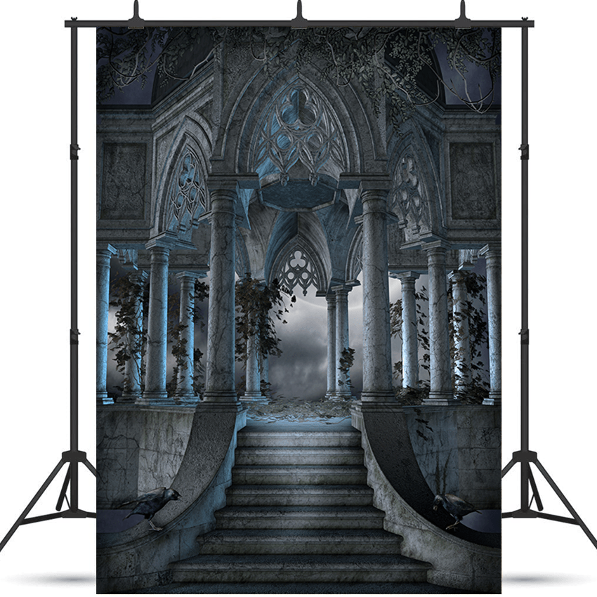Gothic Chapel With Stairs Photography Backdrop SBH0257 – Starbackdrop