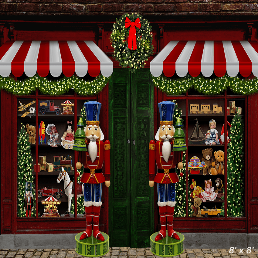 The Red Christmas Toy Shop Backdrop for Photography SBH0278 – Starbackdrop