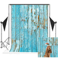 Light Blue Wooden Backdrop Peeling Blue Wood Backdrop for Photo Studio ...
