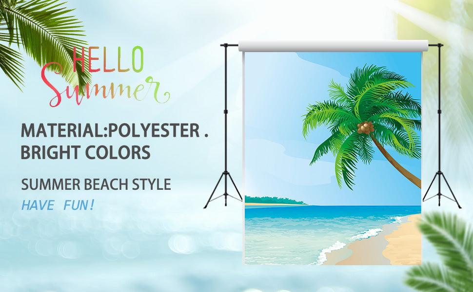 Buy Beach Digital Backdrop Palm tree Background Summer for Photography ...