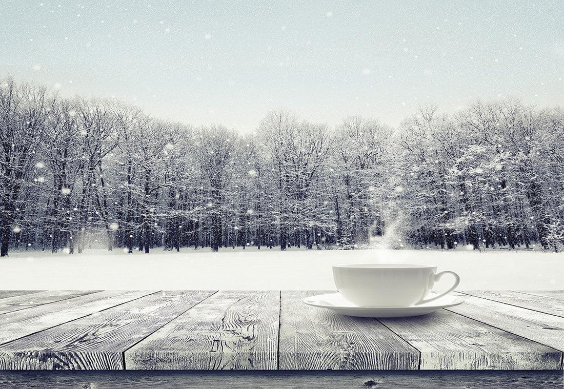 Buy Winter Forest Wood Floor Photography Backdrop Snow Background ...