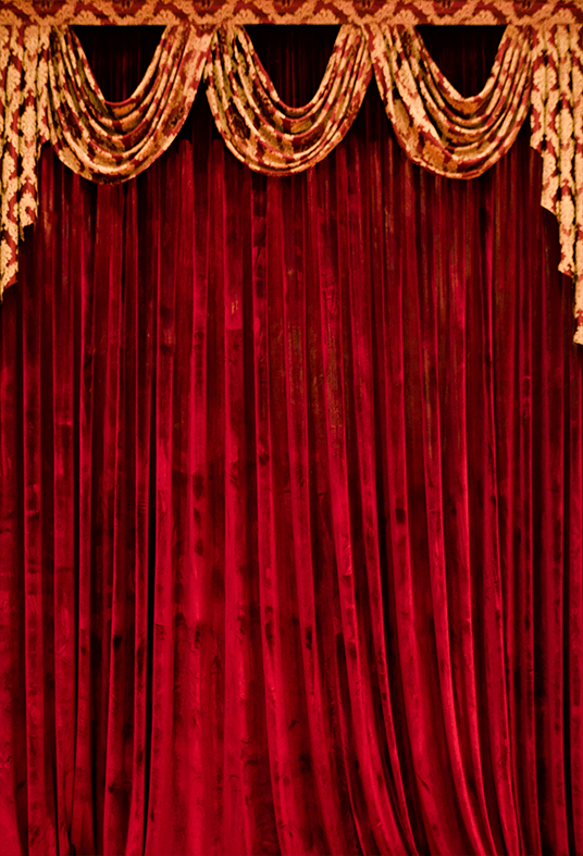 Red Theatre Stage Curtain Photo Backdrop for Studio SBH0416 – Starbackdrop