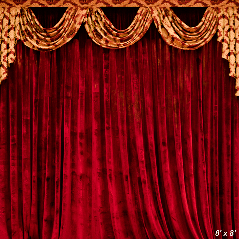 Red Theatre Stage Curtain Photo Backdrop for Studio SBH0416 – Starbackdrop