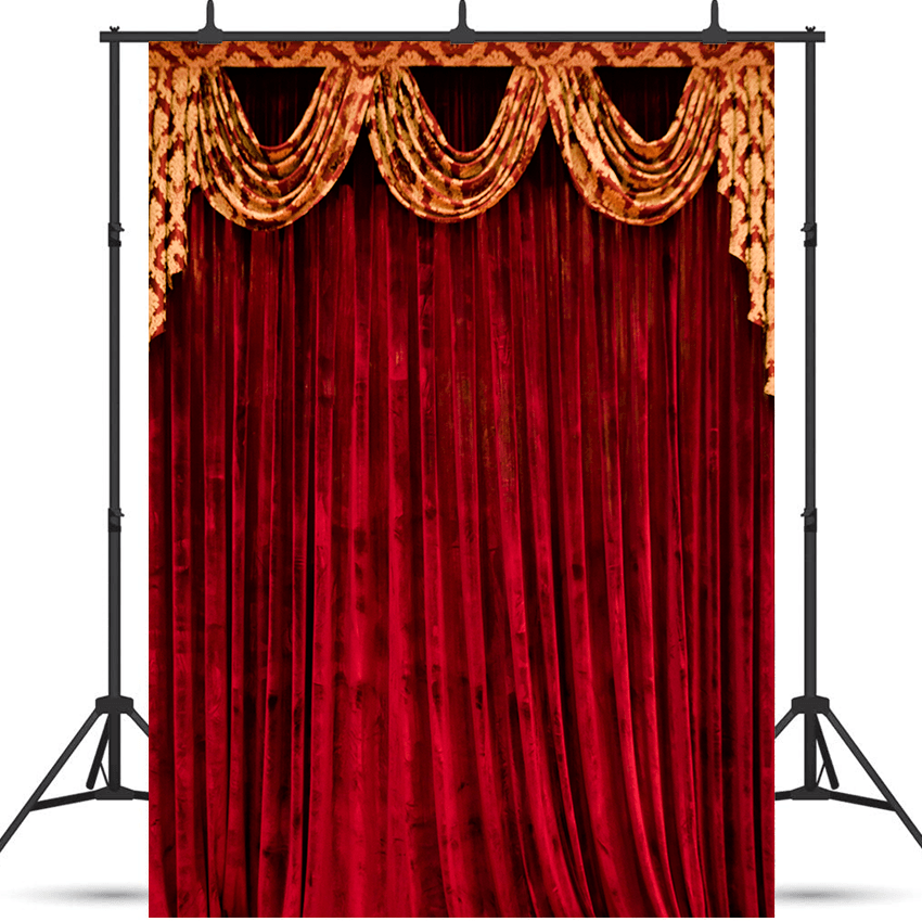 Red Theatre Stage Curtain Photo Backdrop for Studio SBH0416 – Starbackdrop