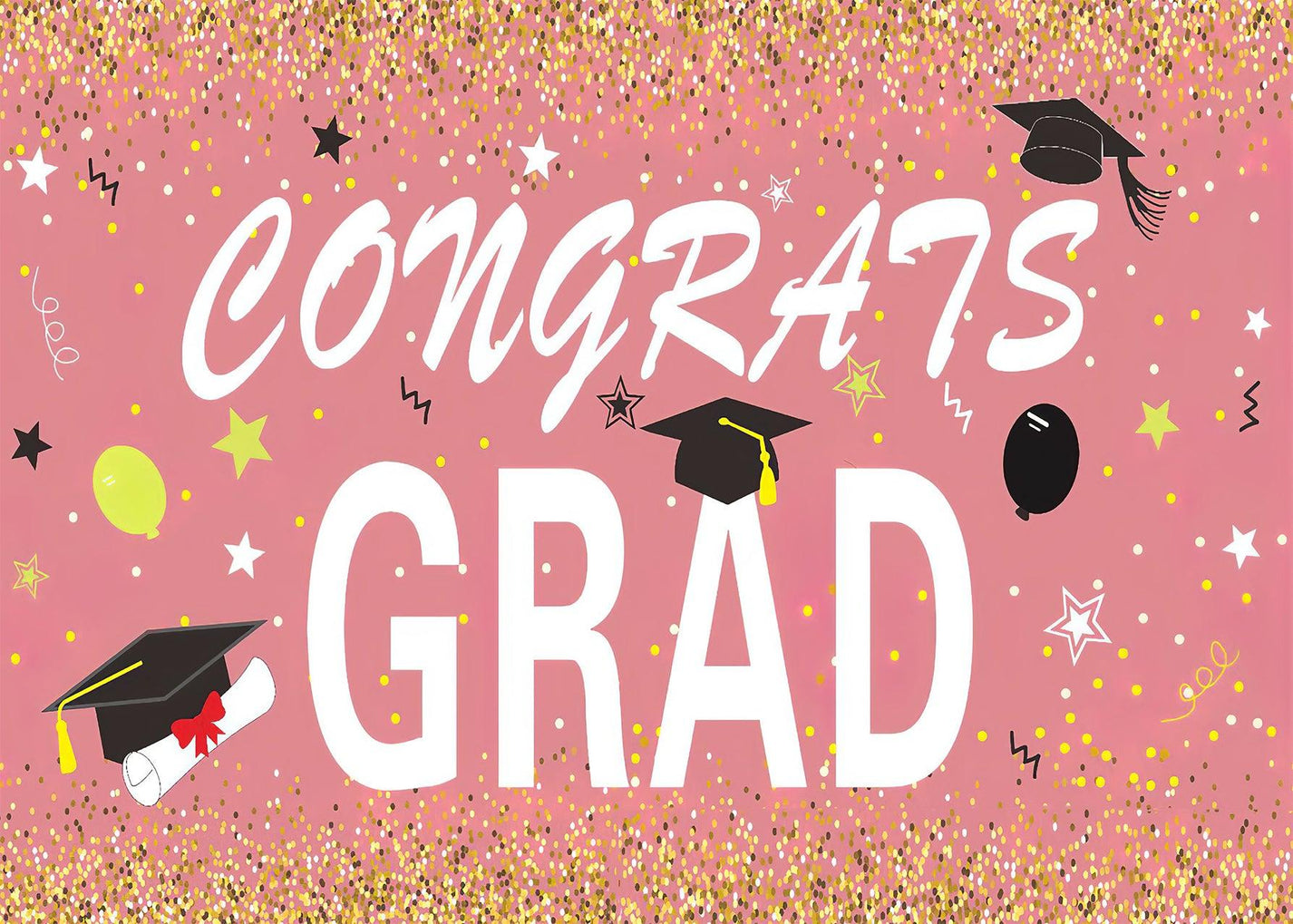 Graduation Celebration Backdrop Graduation Pink Background Graduation ...
